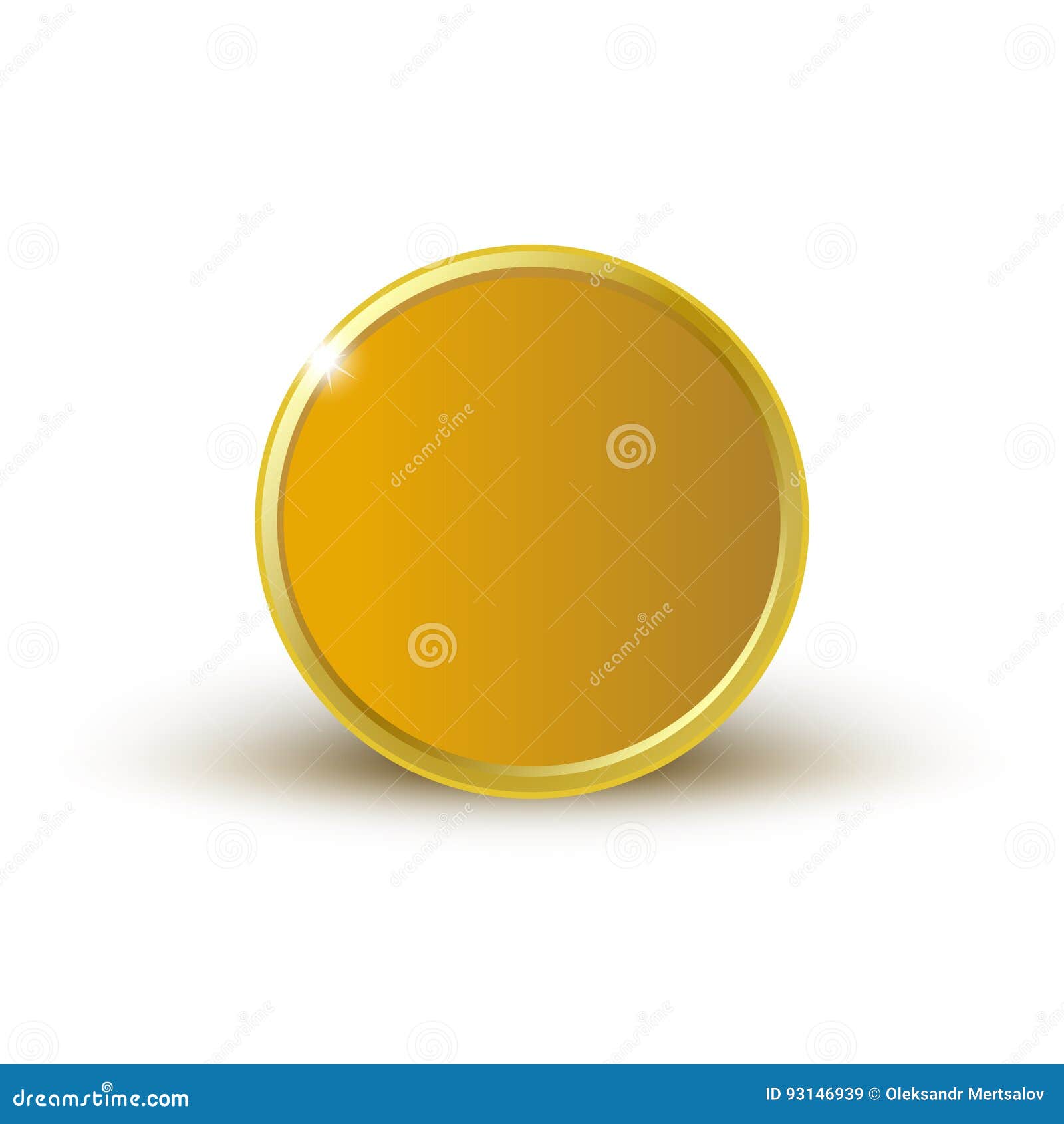 Coin on White Background Isolated Object Abstract Stock Vector ...