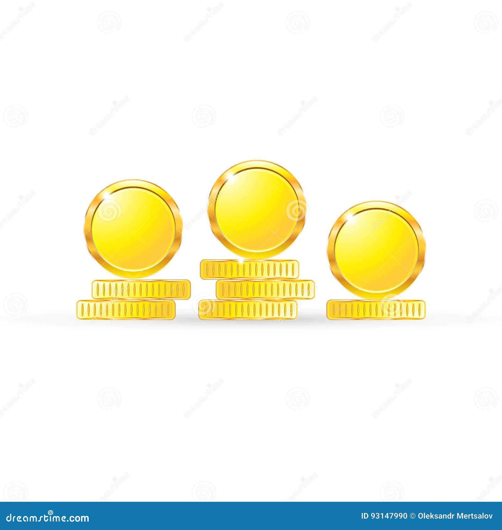 Coin on White Background Isolated Object Abstract Stock Illustration ...