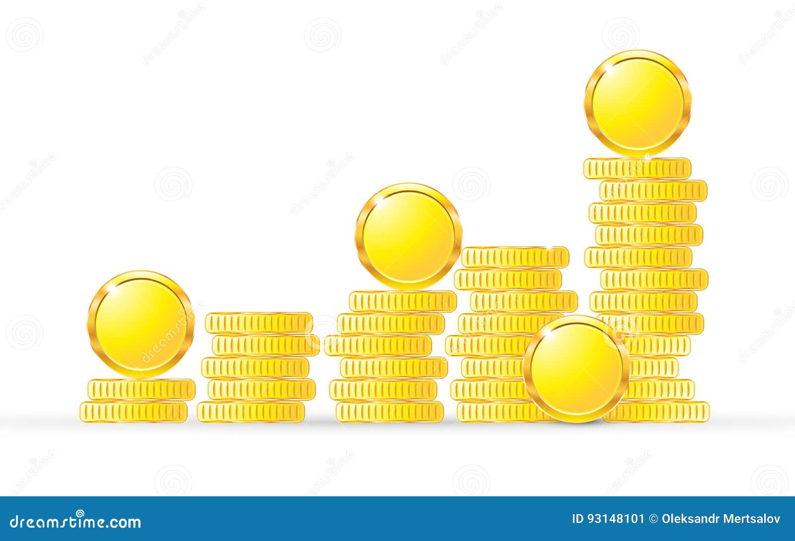 Coin on White Background Isolated Object Abstract Stock Illustration ...