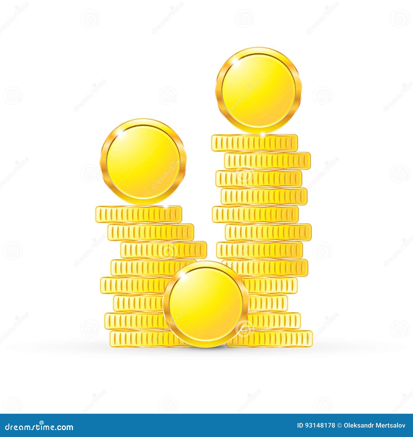 Coin on White Background Isolated Object Abstract Stock Illustration ...