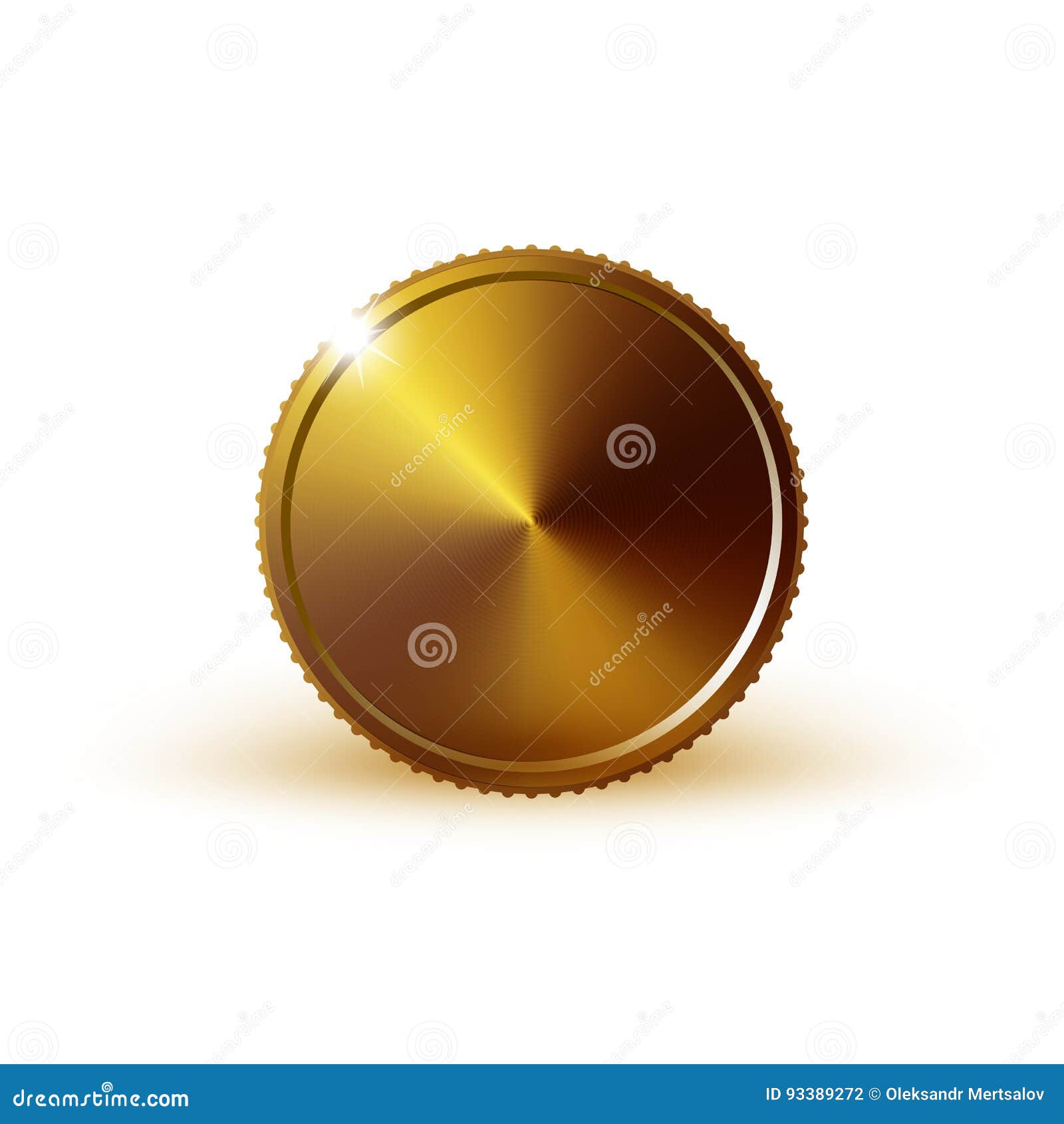 Coin on White Background Object Abstract Stock Illustration ...