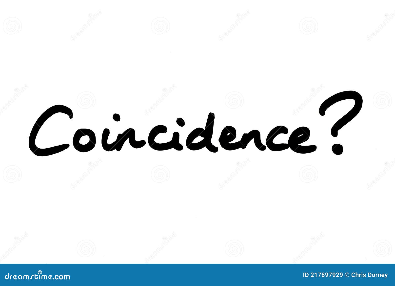Coincidence stock illustration. Illustration of question - 217897929