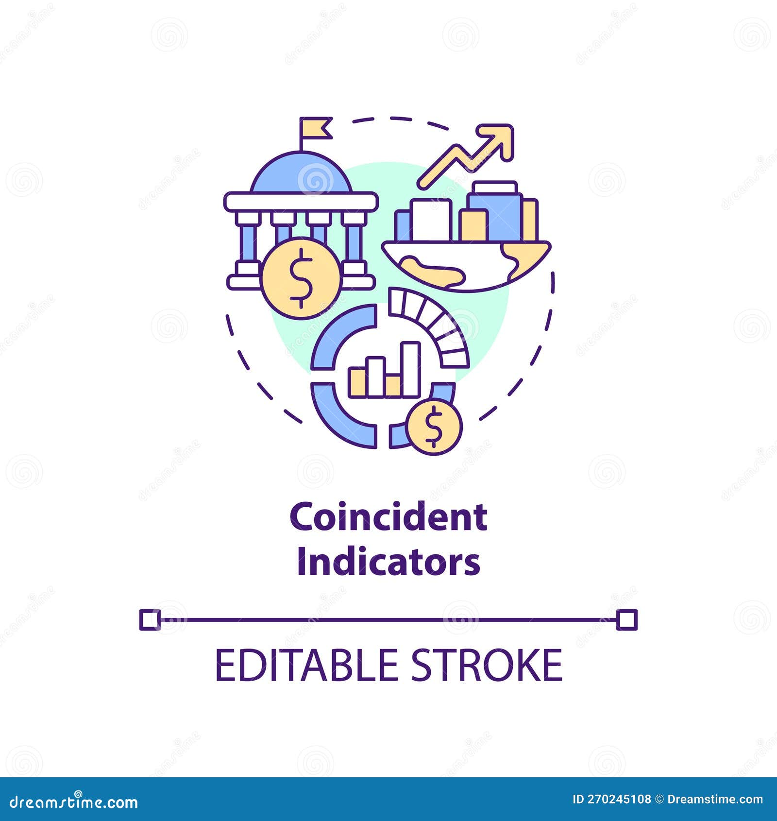 Coincident Indicators Concept Icon Stock Vector - Illustration of ...