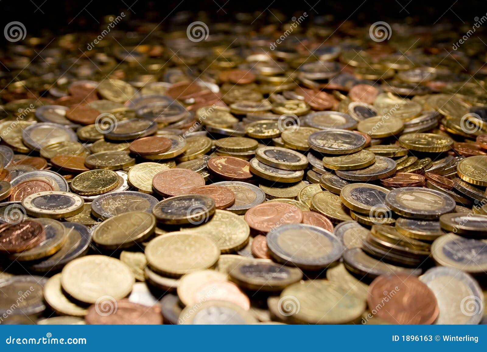 Coins stock image. Image of coinage, euro, accounting - 1896163
