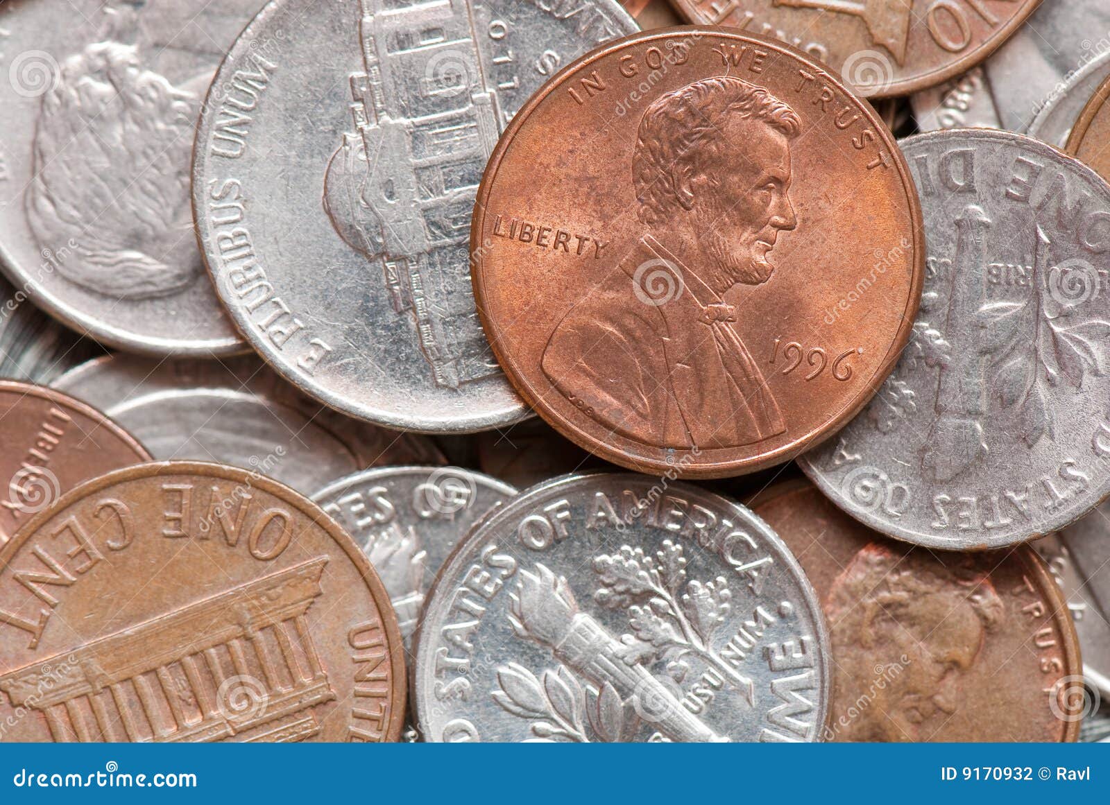 Coins background stock photo. Image of dollar, closeup - 9170932