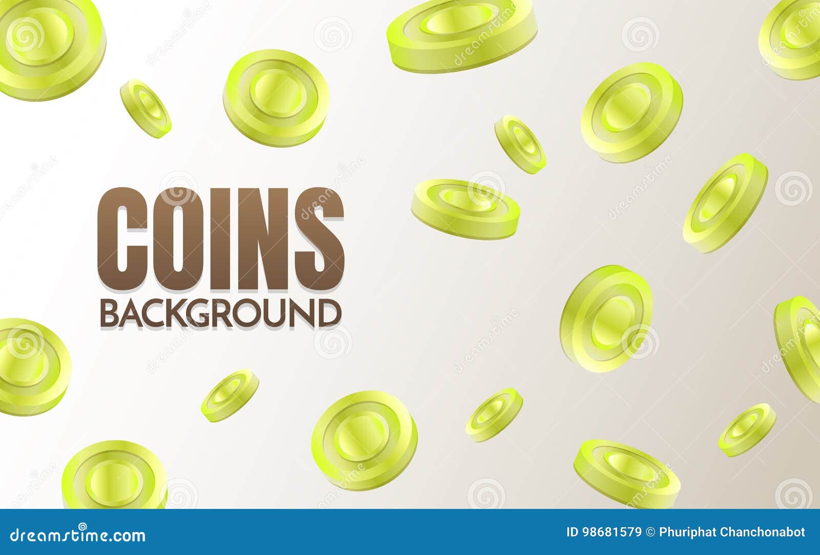 Coins Background Template Vector Stock Vector - Illustration of element ...
