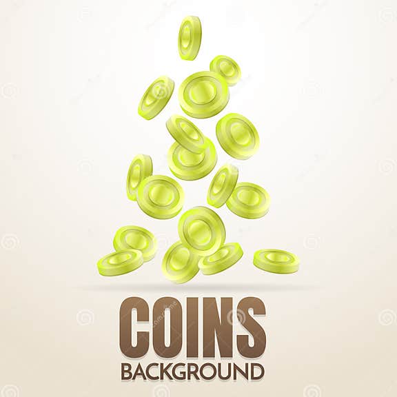 Coins Background Template Vector Stock Vector - Illustration of market ...