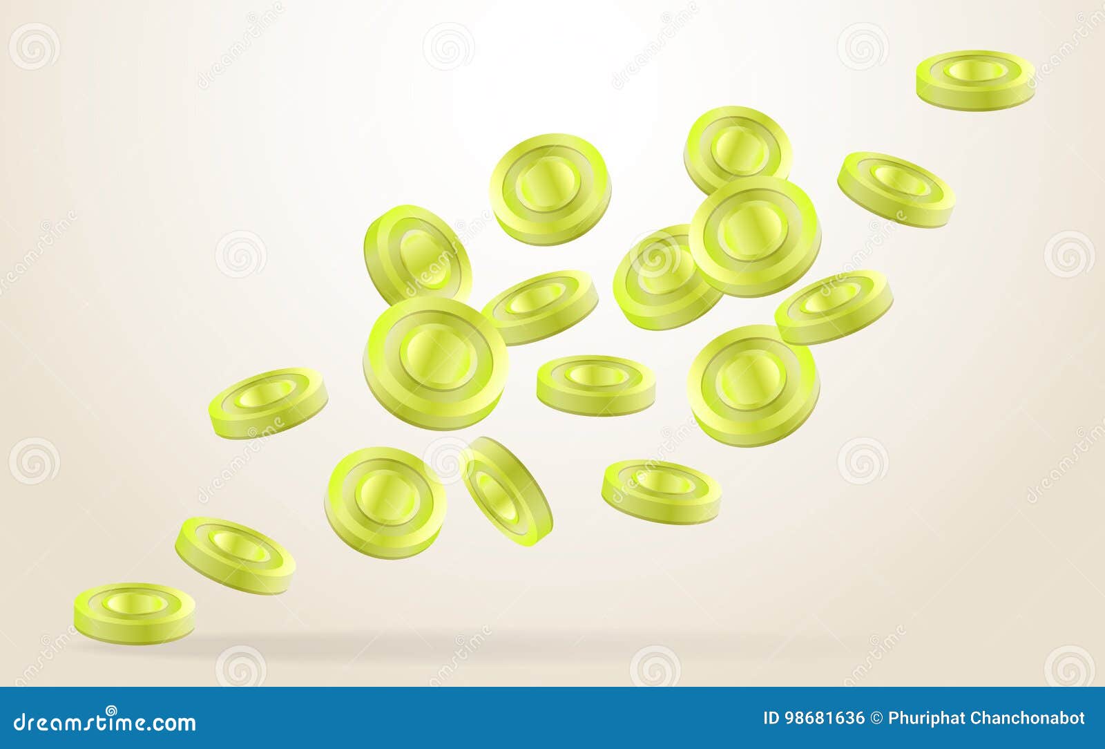 Coins Background Template Vector Stock Vector - Illustration of ...