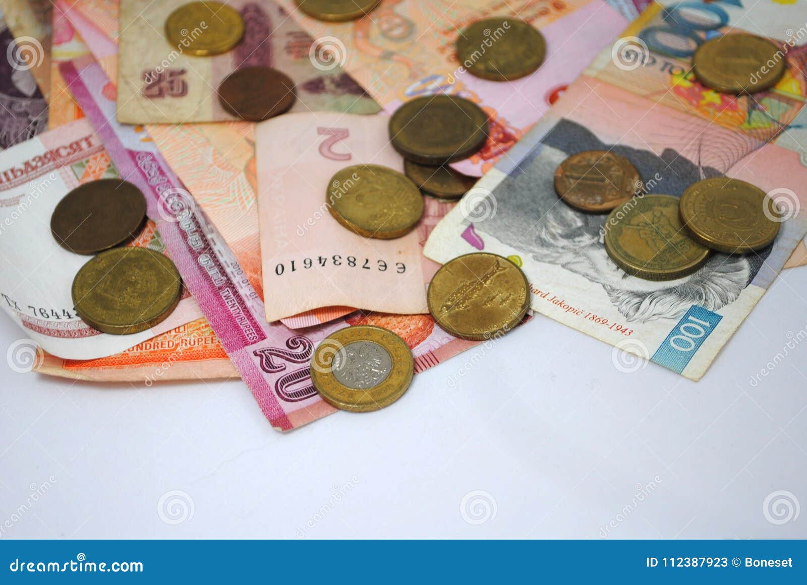 Coins and Banknotes of Different Countries Stock Image - Image of ...