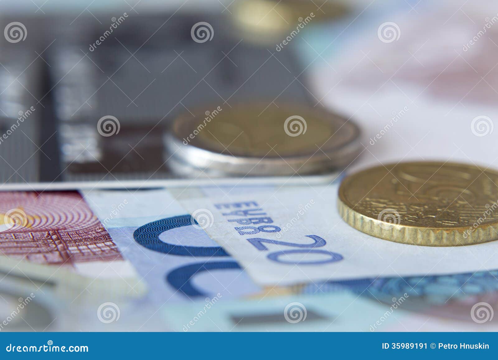 Coins and Banknotes stock image. Image of exchange, economy - 35989191