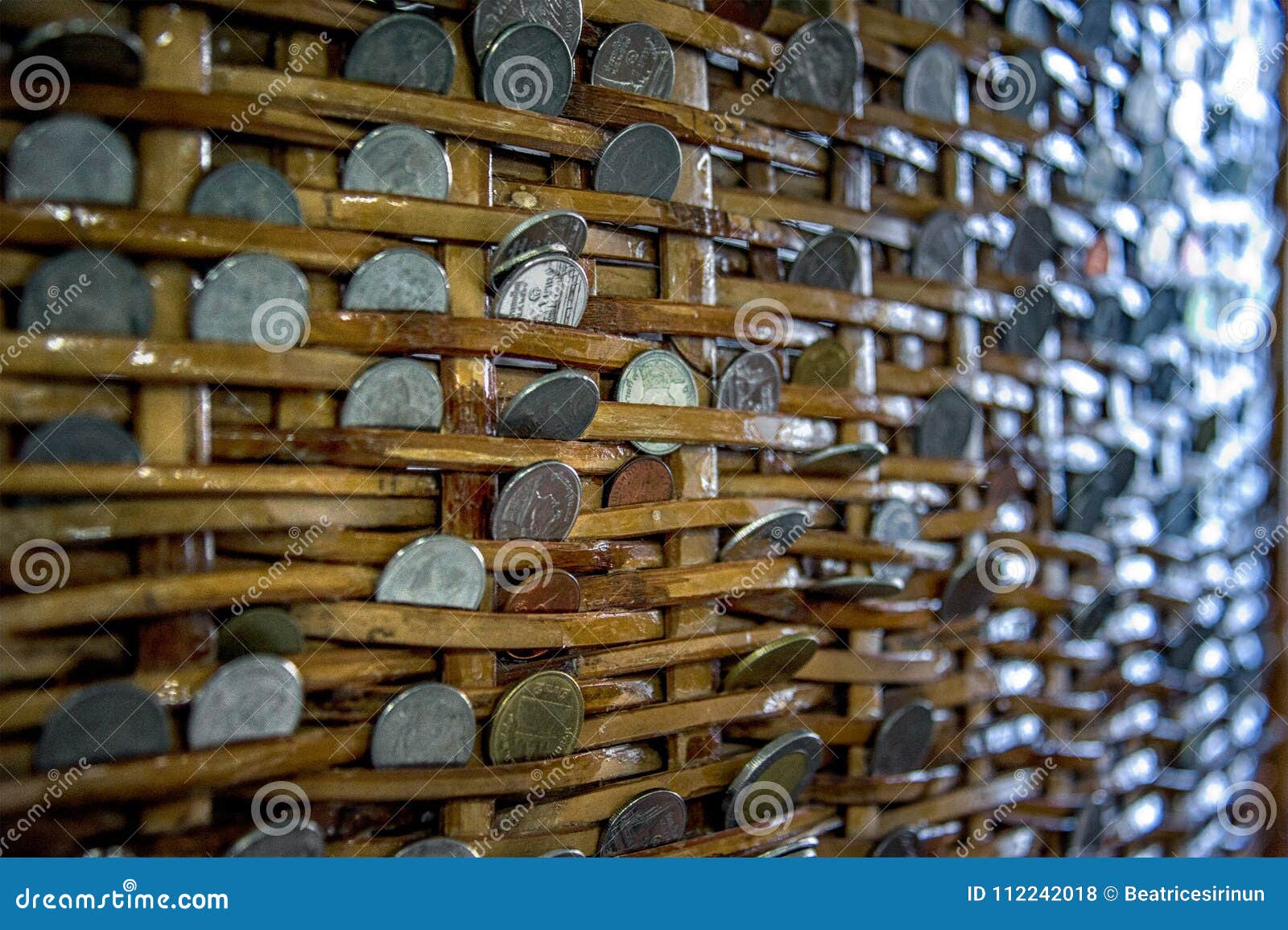 Coins in a Basket. Money in a Basket. Stock Photo - Image of material ...