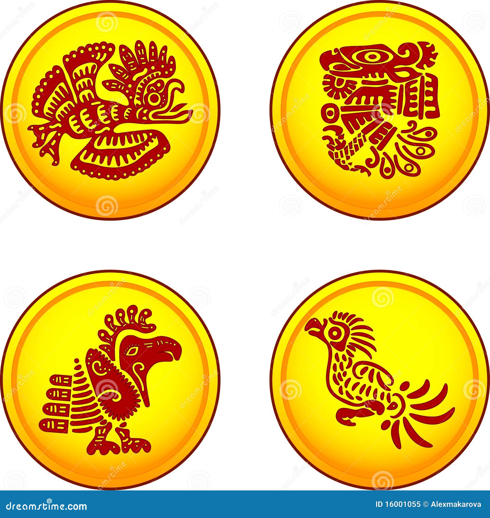 Coins with birds stock vector. Illustration of authentic - 16001055