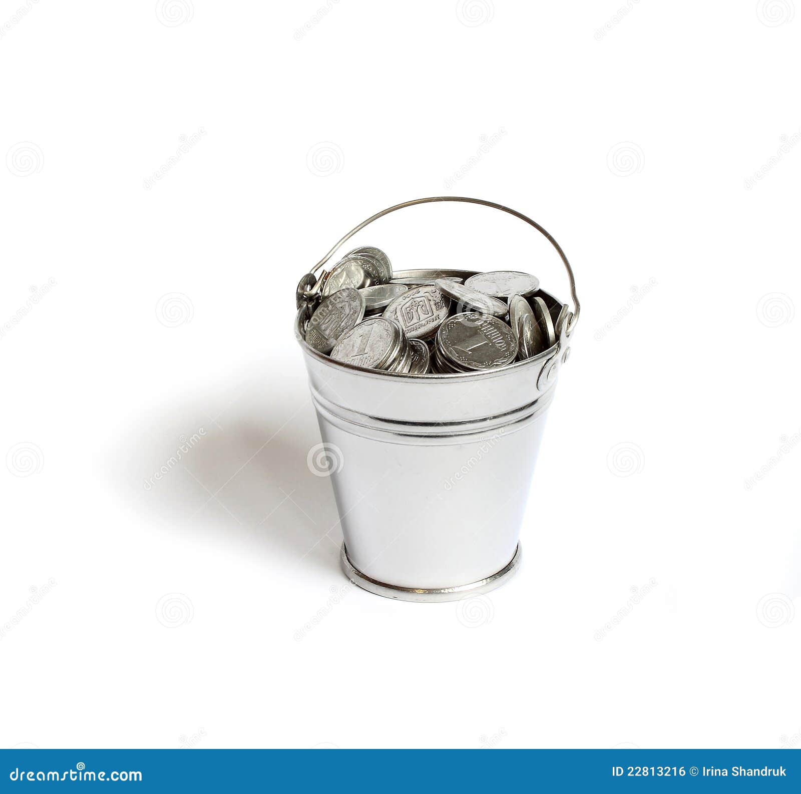 Coins in a bucket stock photo. Image of finance, market - 22813216