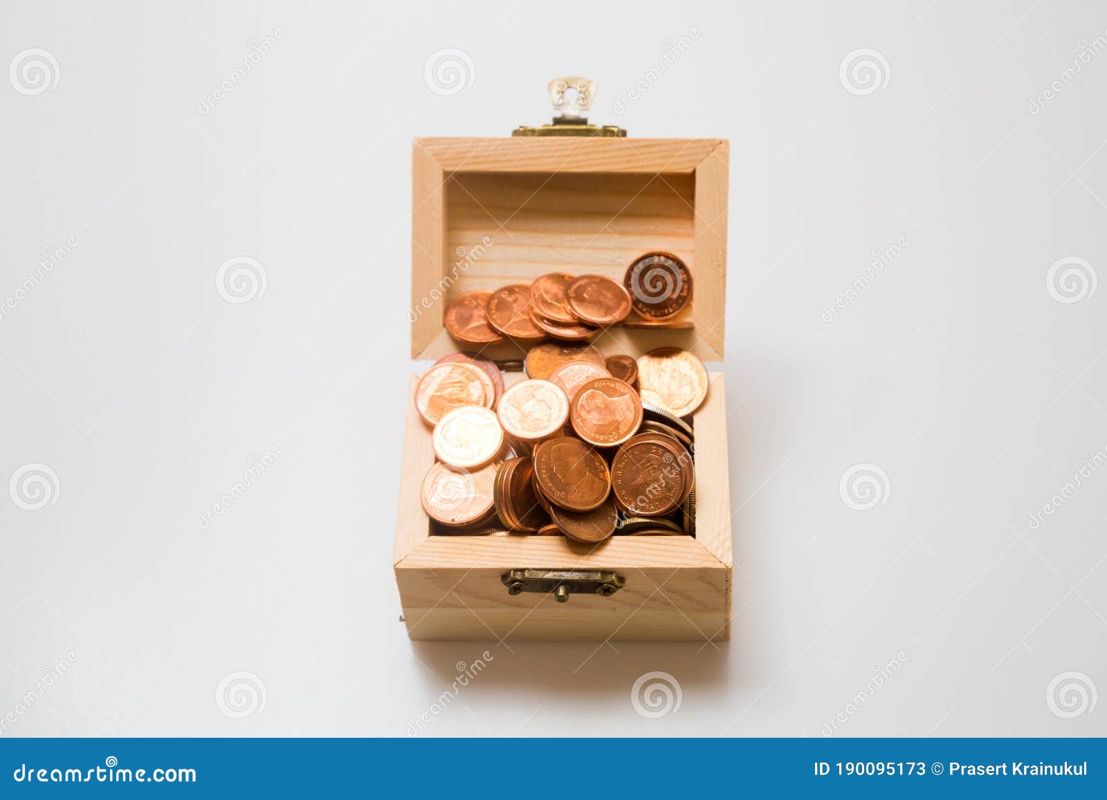 Coins in the Chest. Concept for Business and Saving Stock Image - Image ...