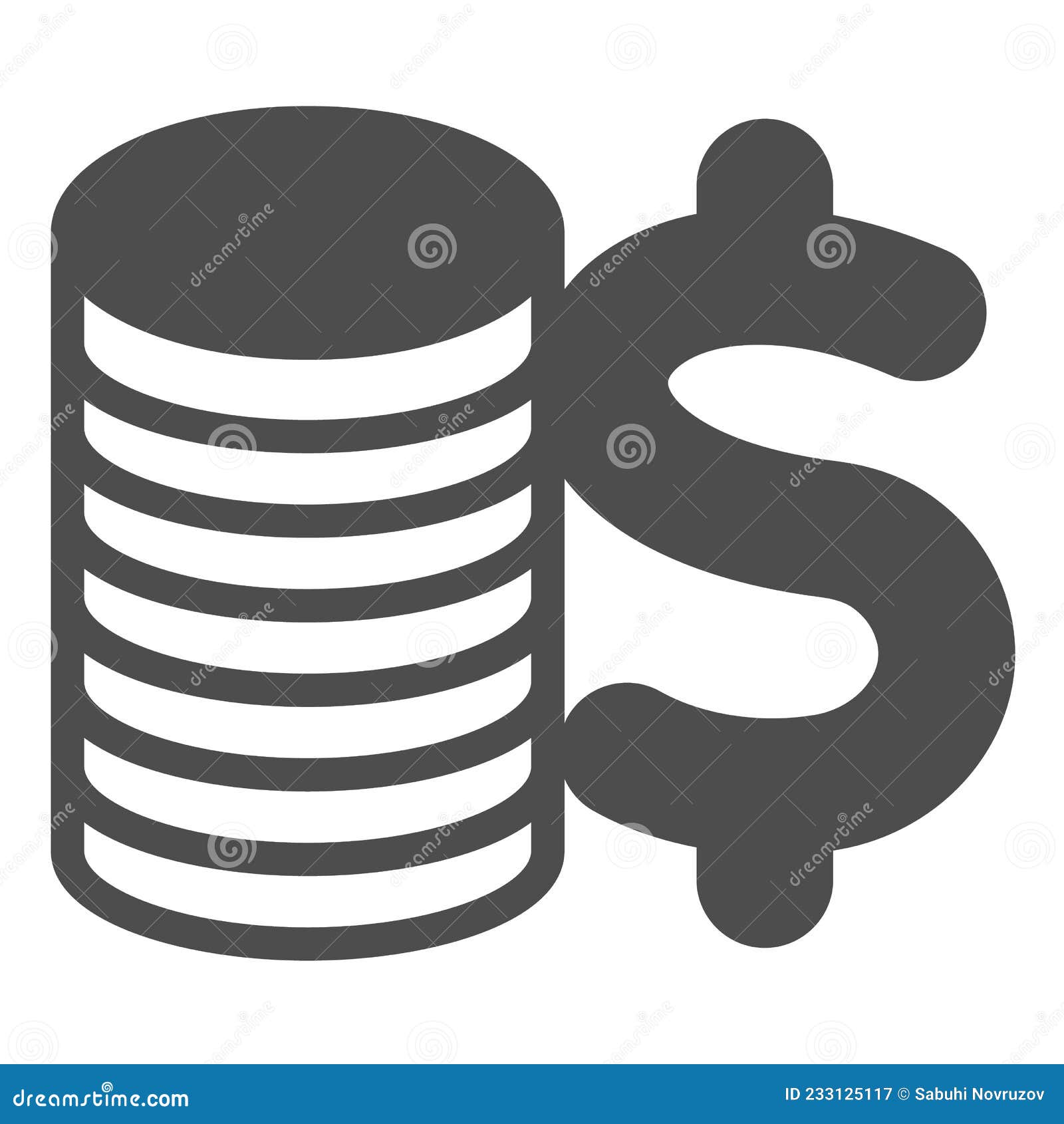 Coins, Chips, Tokens and Dollar Sign Solid Icon, Money Concept, Stack ...