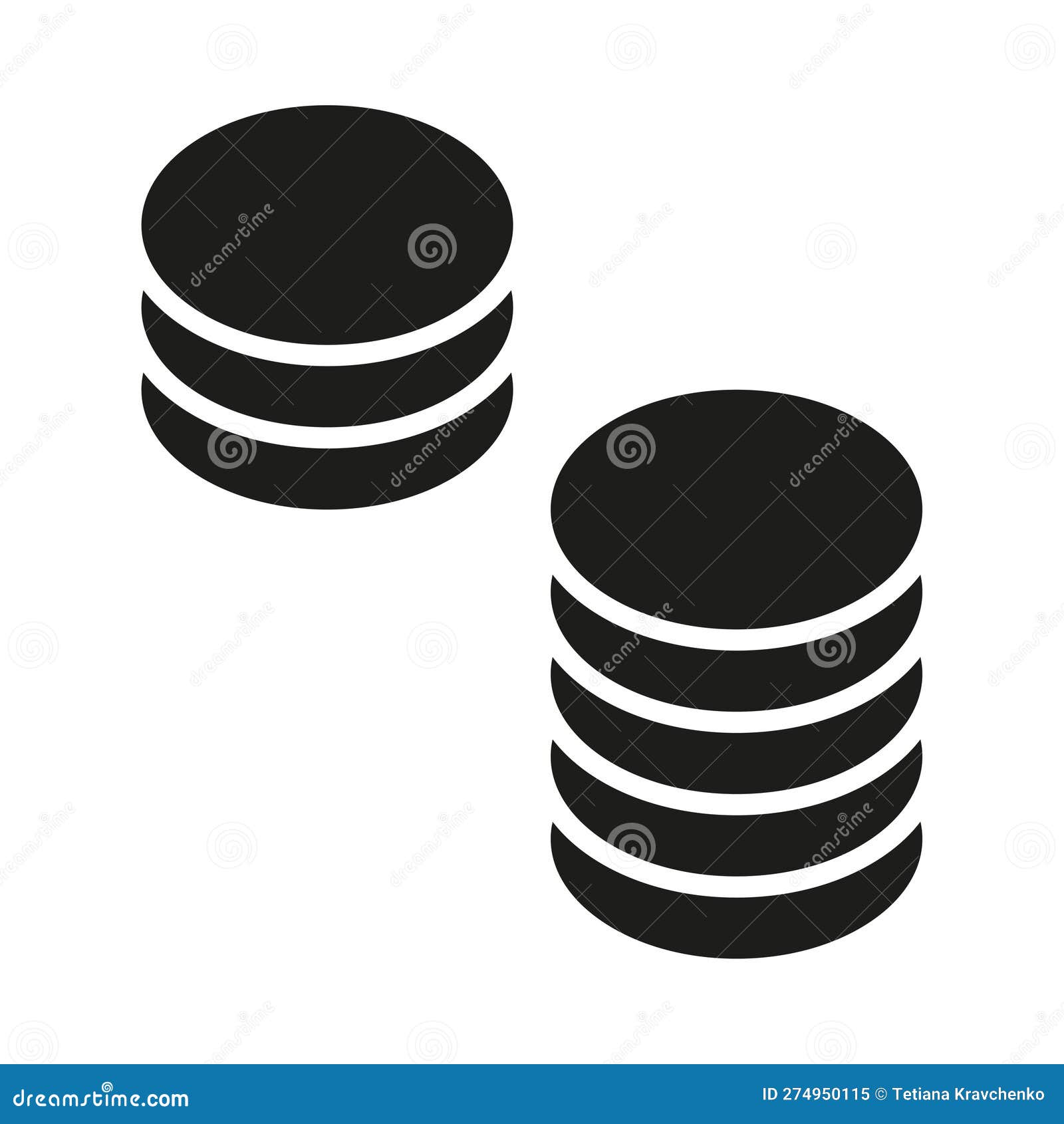 Coins Column Icon. Financial Interest Symbol. Vector Illustration Stock ...
