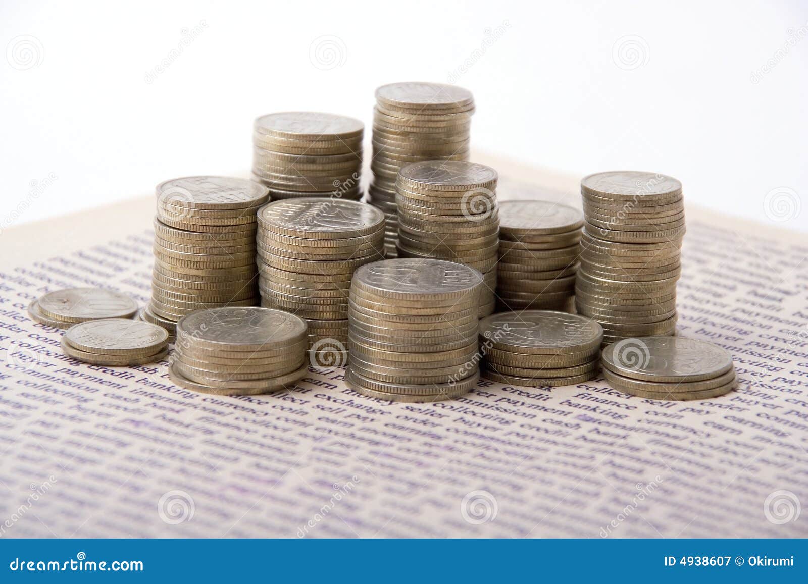 Coins in columns stock image. Image of coins, contract - 4938607