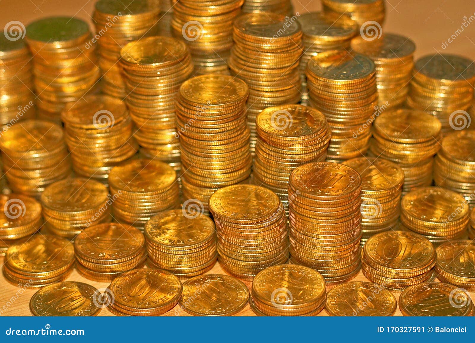 Coins columns stock image. Image of growth, dollars - 170327591