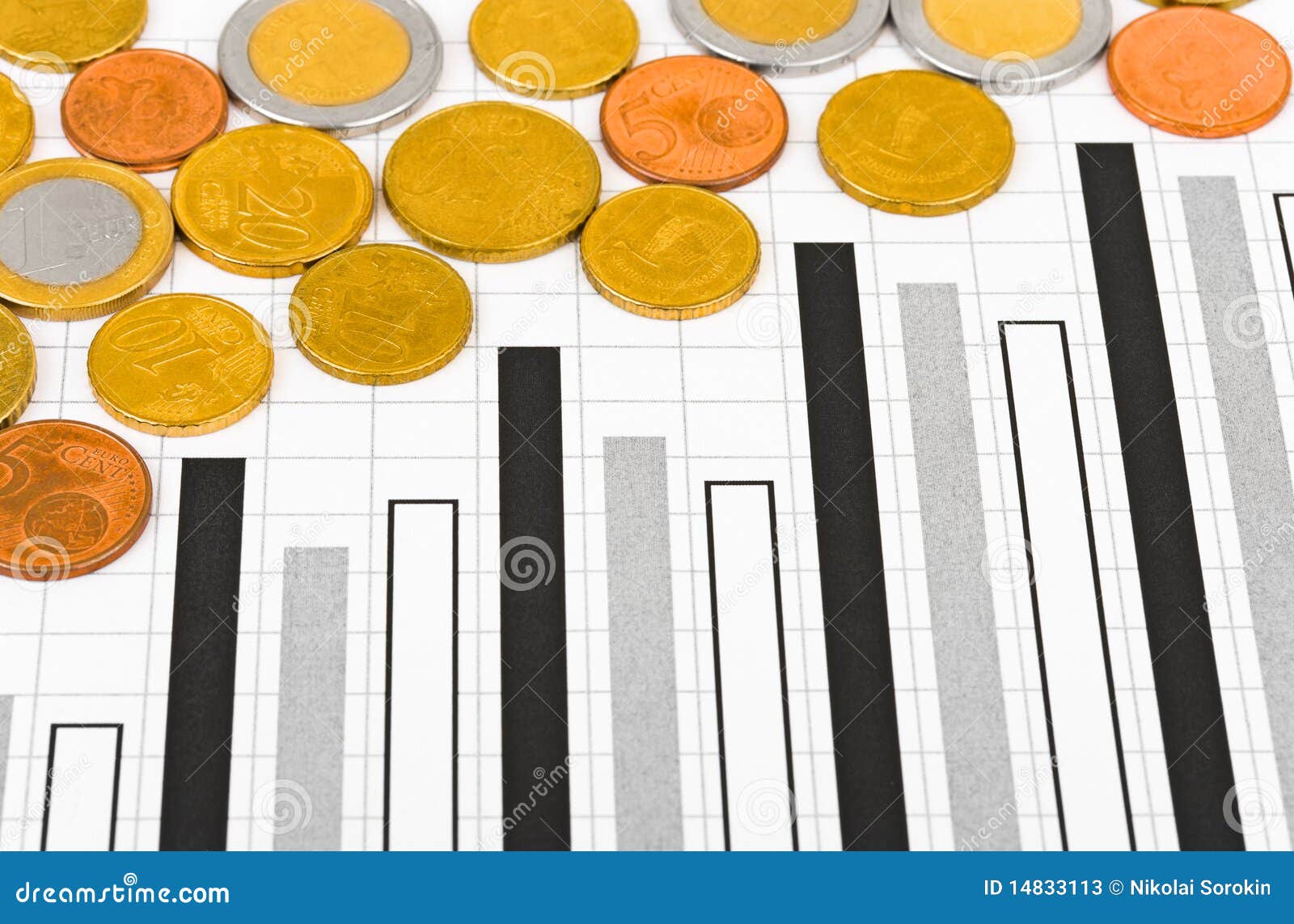 Coins And Diagram Picture. Image: 14833113