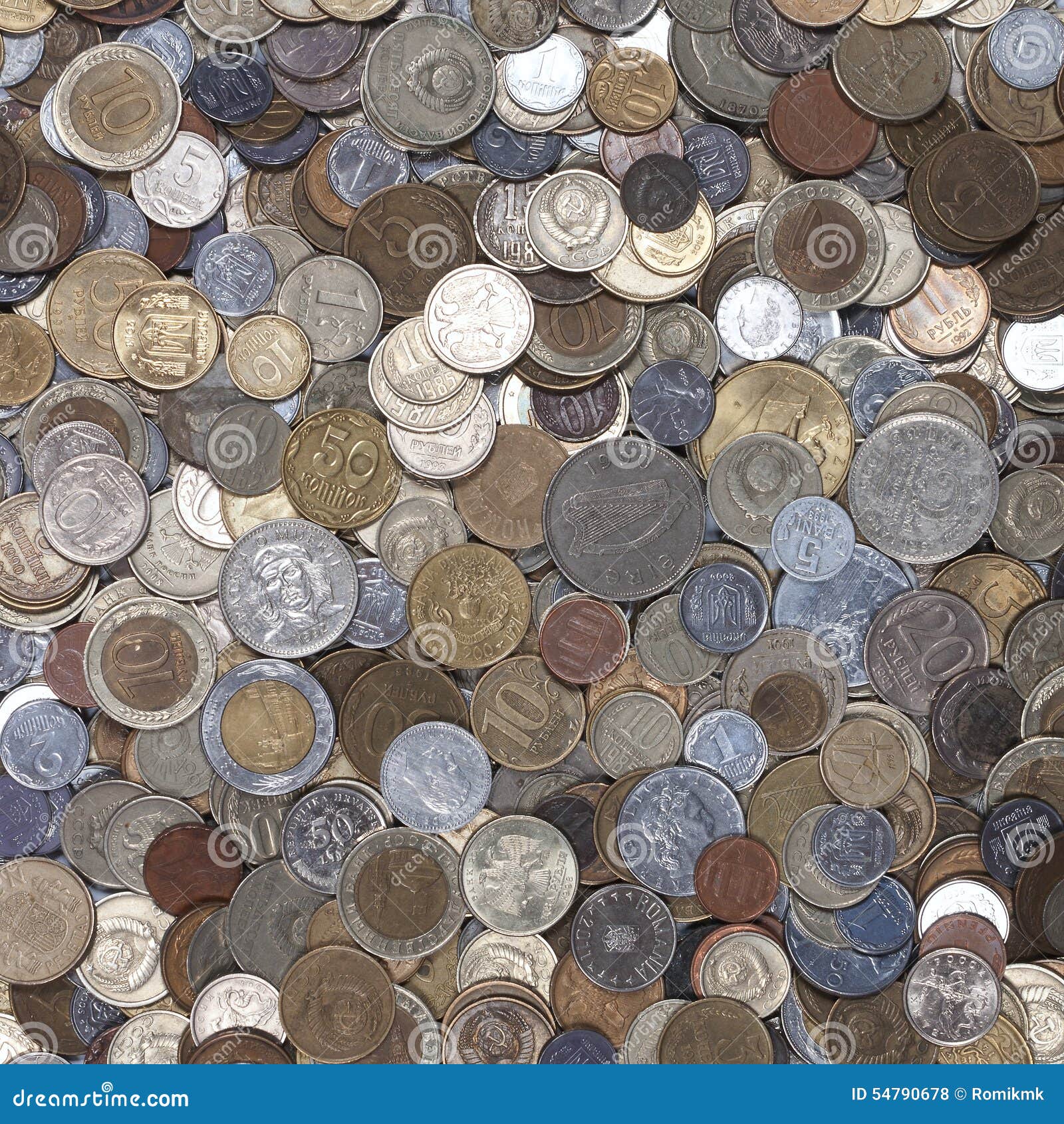 Coins from Different Countries Stock Photo - Image of currency, penny ...