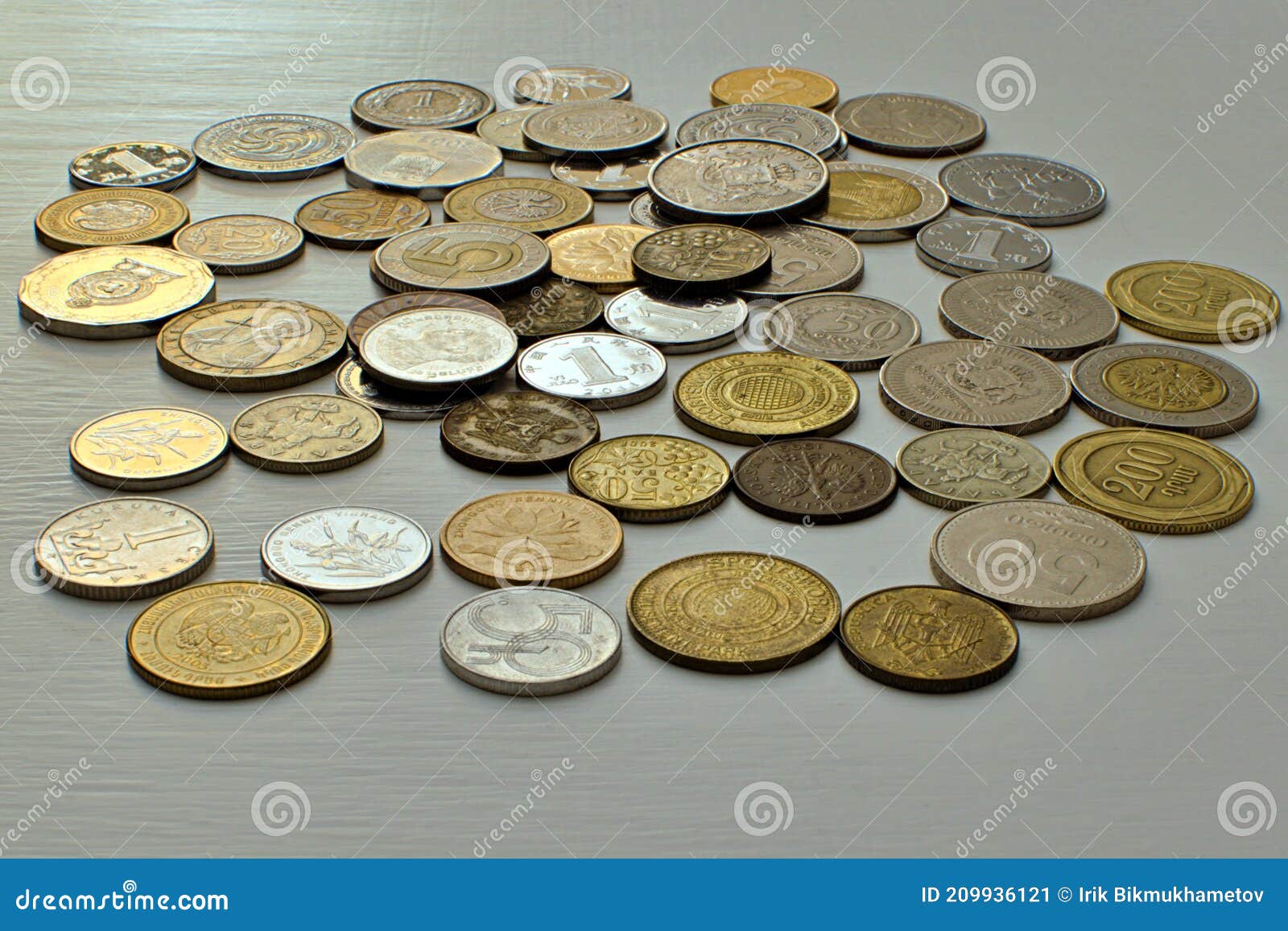 Coins of Different Countries and Denominations Stock Image - Image of ...