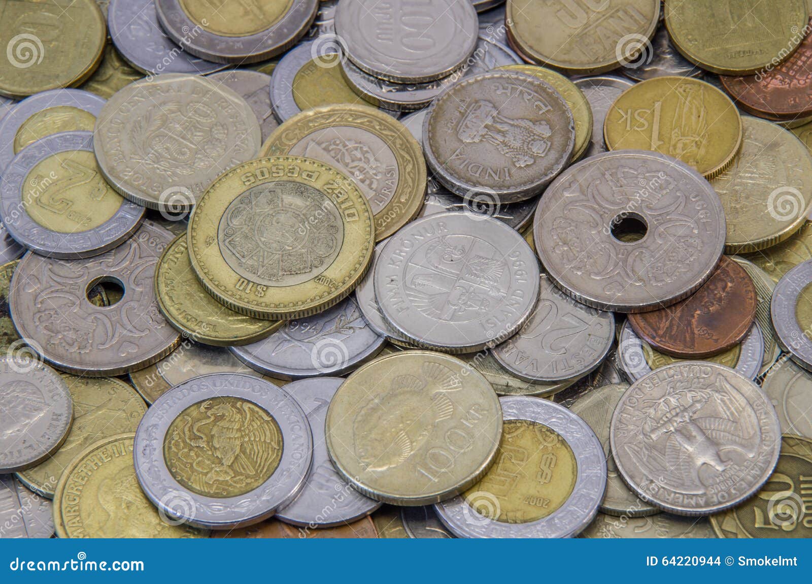 Coins of Different Countries Stock Photo - Image of wealth, monetary ...