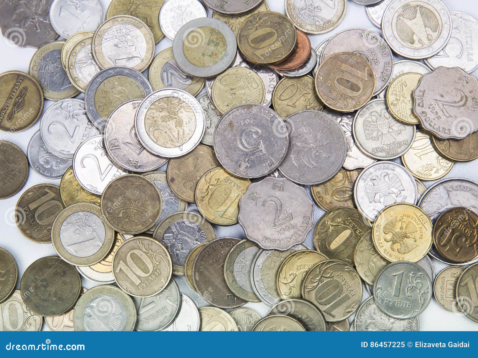Coins of Different Countries on Stock Image - Image of collection ...