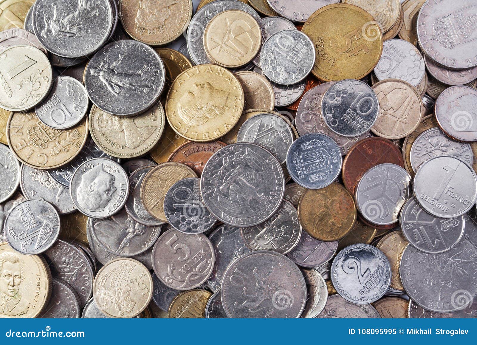 Coins From Different Countries Stock Photography | CartoonDealer.com ...