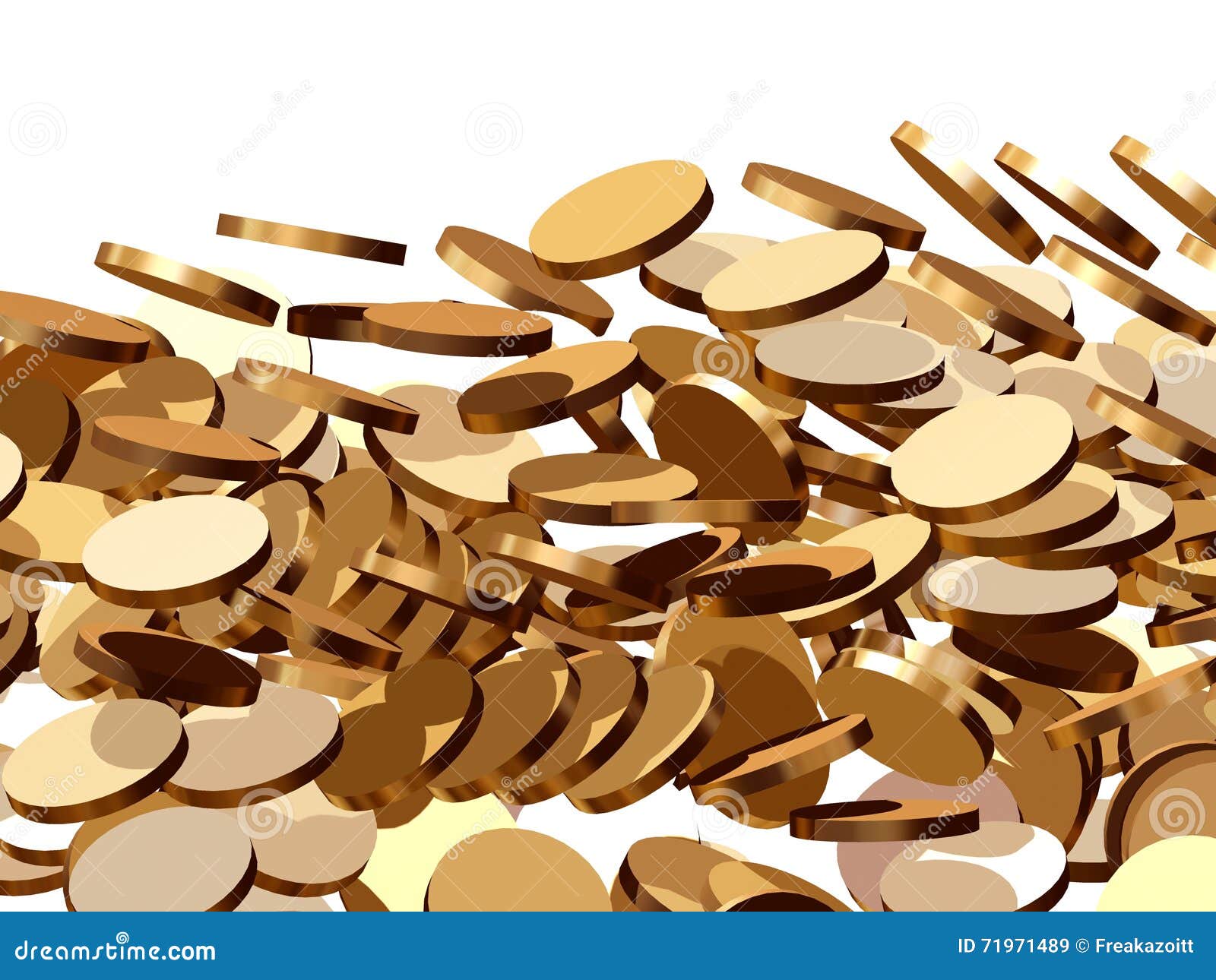Coins fall stock illustration. Illustration of render - 71971489
