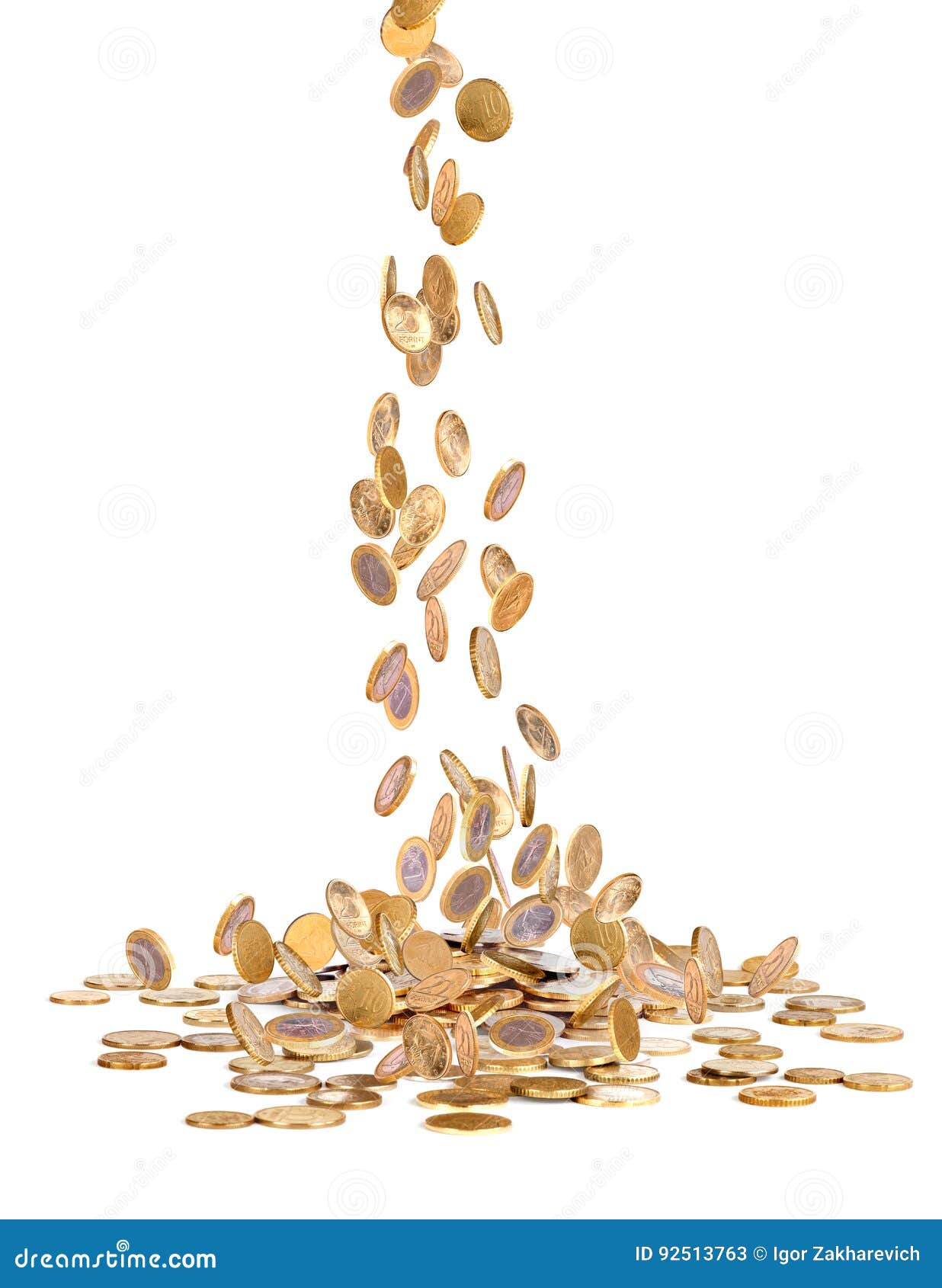Falling Coins Like A Domino Stock Photography | CartoonDealer.com #7401434