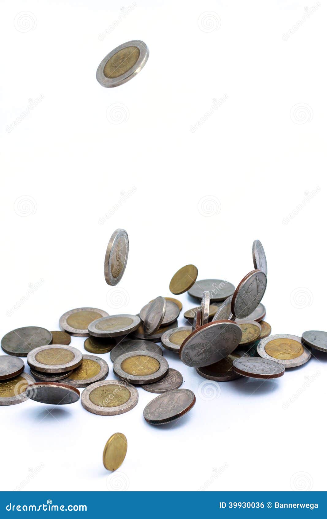 Coins Falling To the Ground Stock Photo - Image of commercial, banking ...