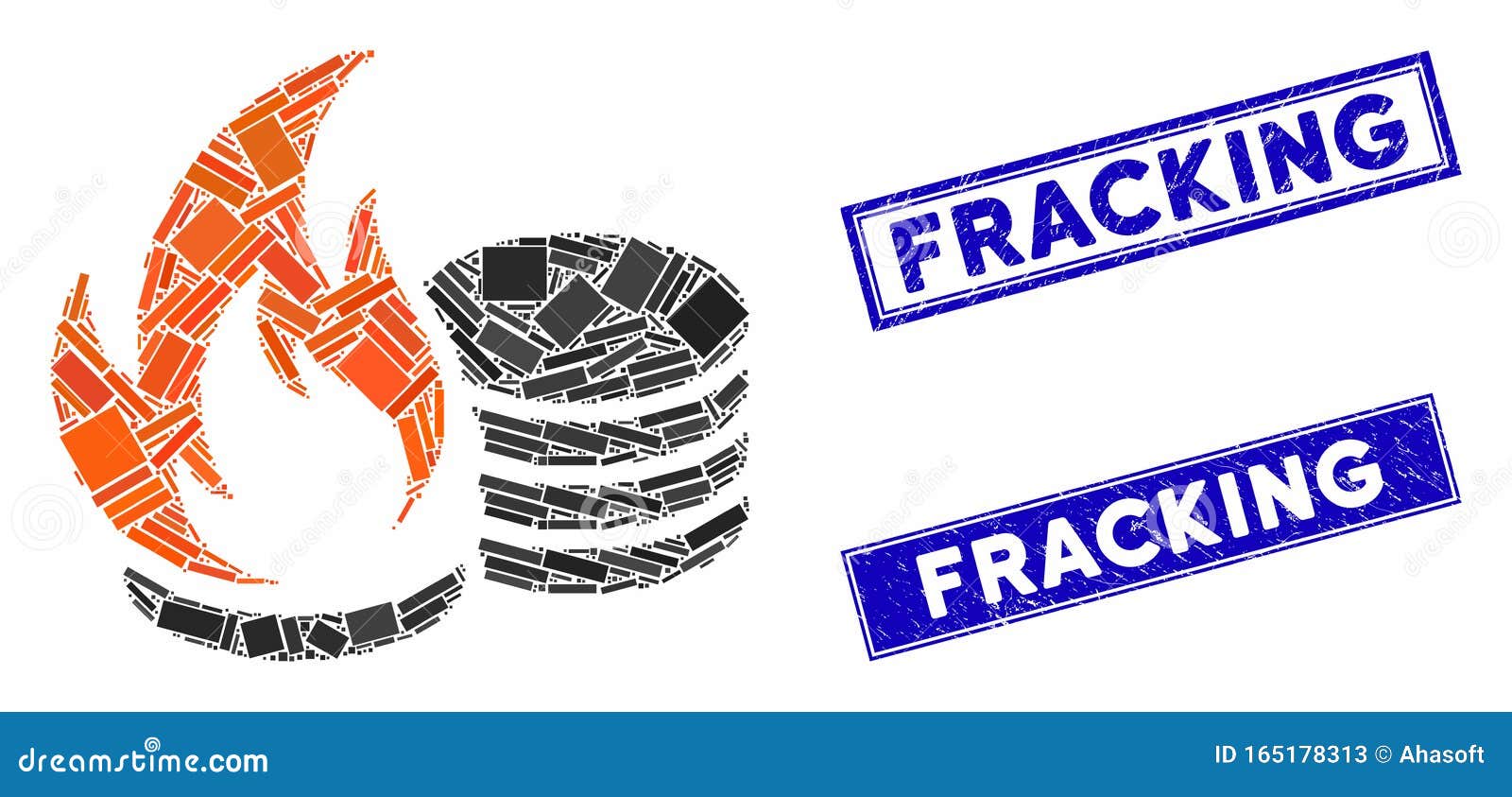 Coins Fire Disaster Mosaic and Distress Rectangle Fracking Stamps Stock ...