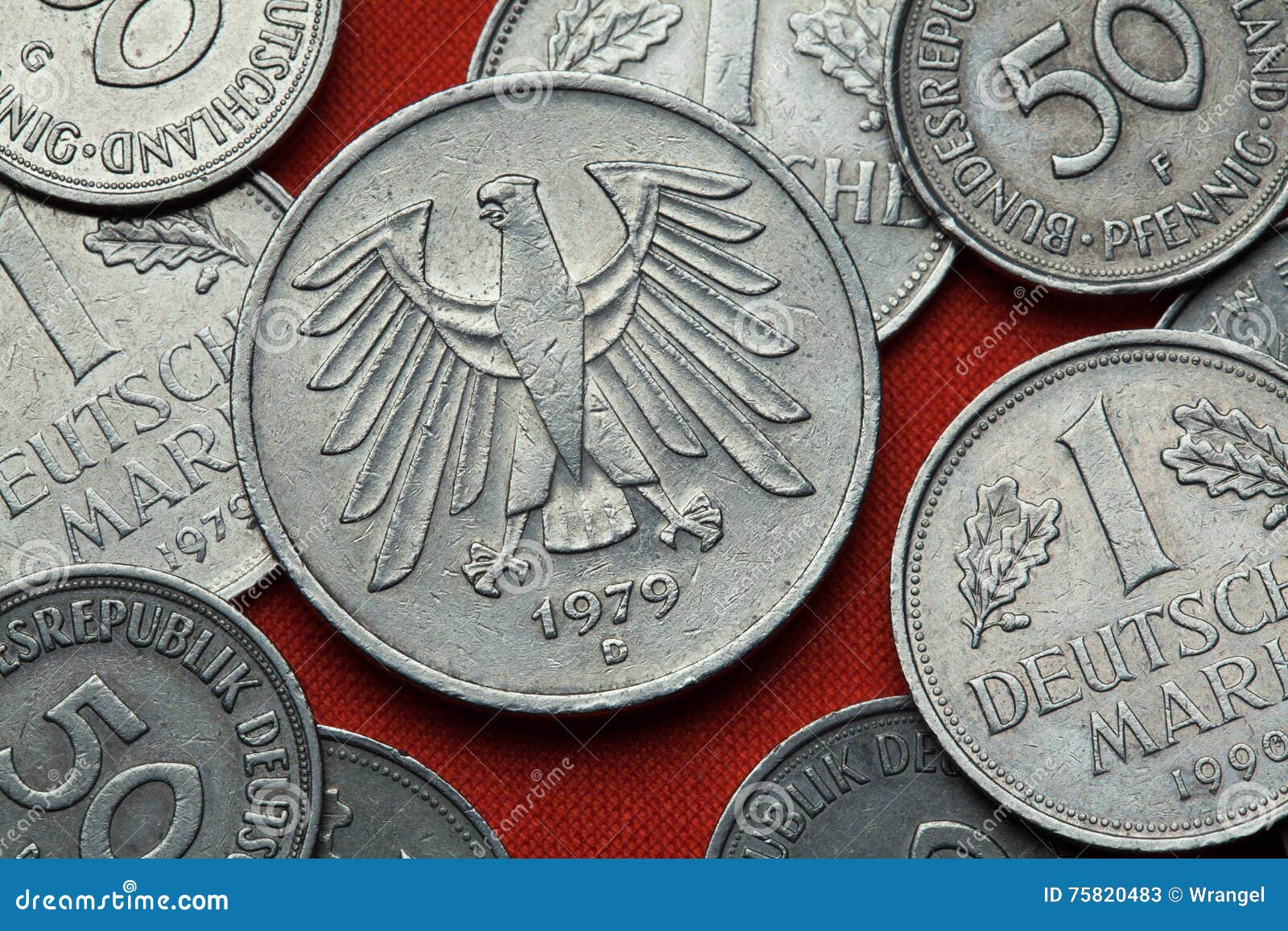 Coins of Germany. German Eagle Stock Image - Image of coin, arms: 75820483
