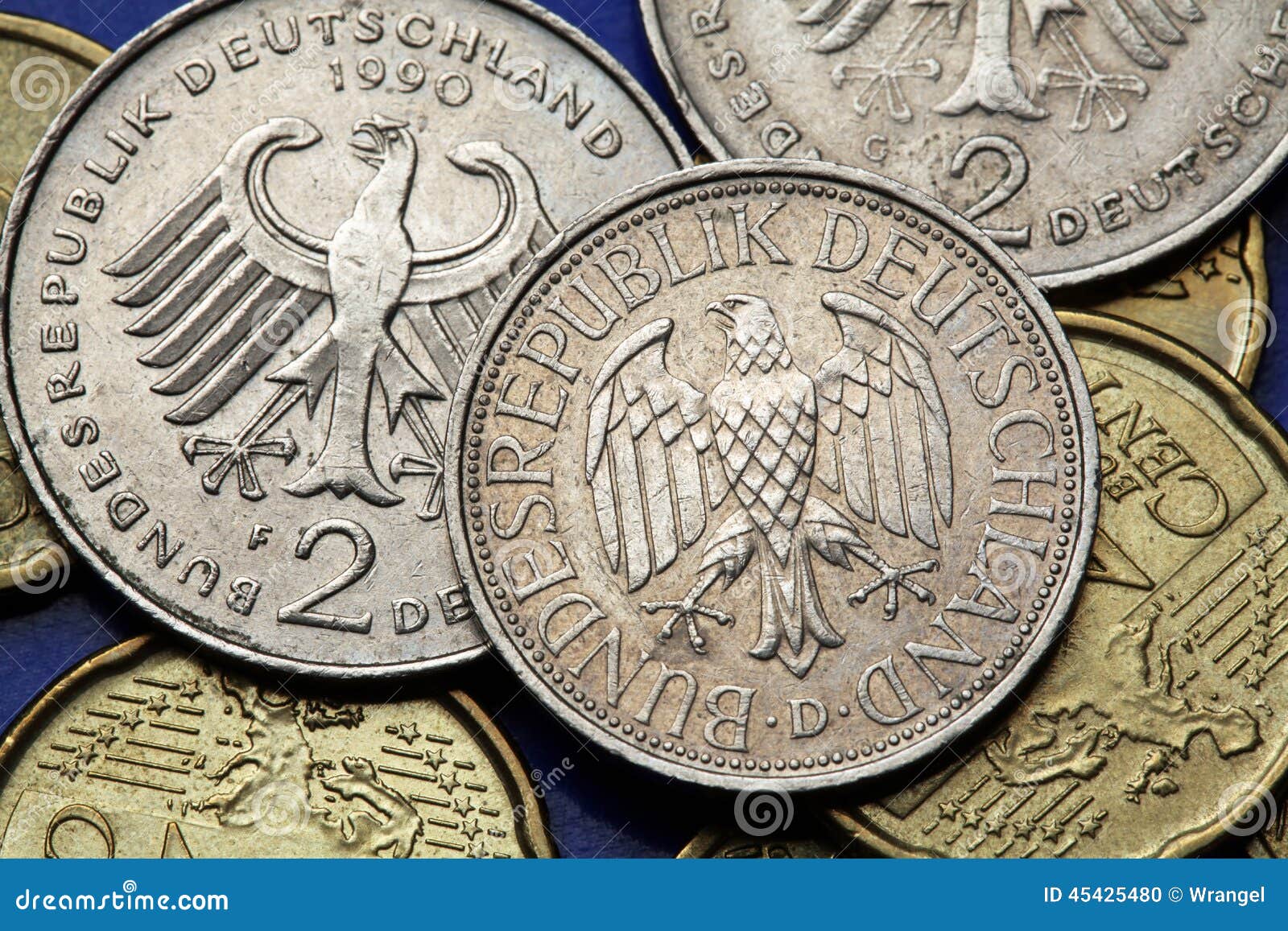 Coins of Germany stock photo. Image of frame, europe - 45425480