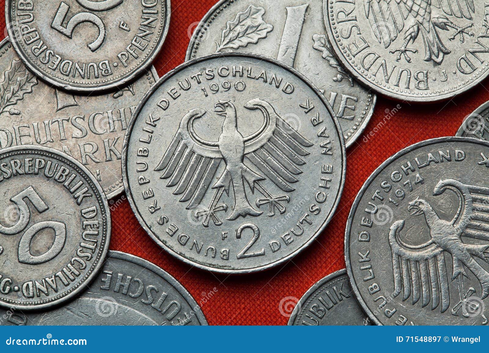 Coins of Germany. German Eagle Stock Image - Image of arms, germany ...