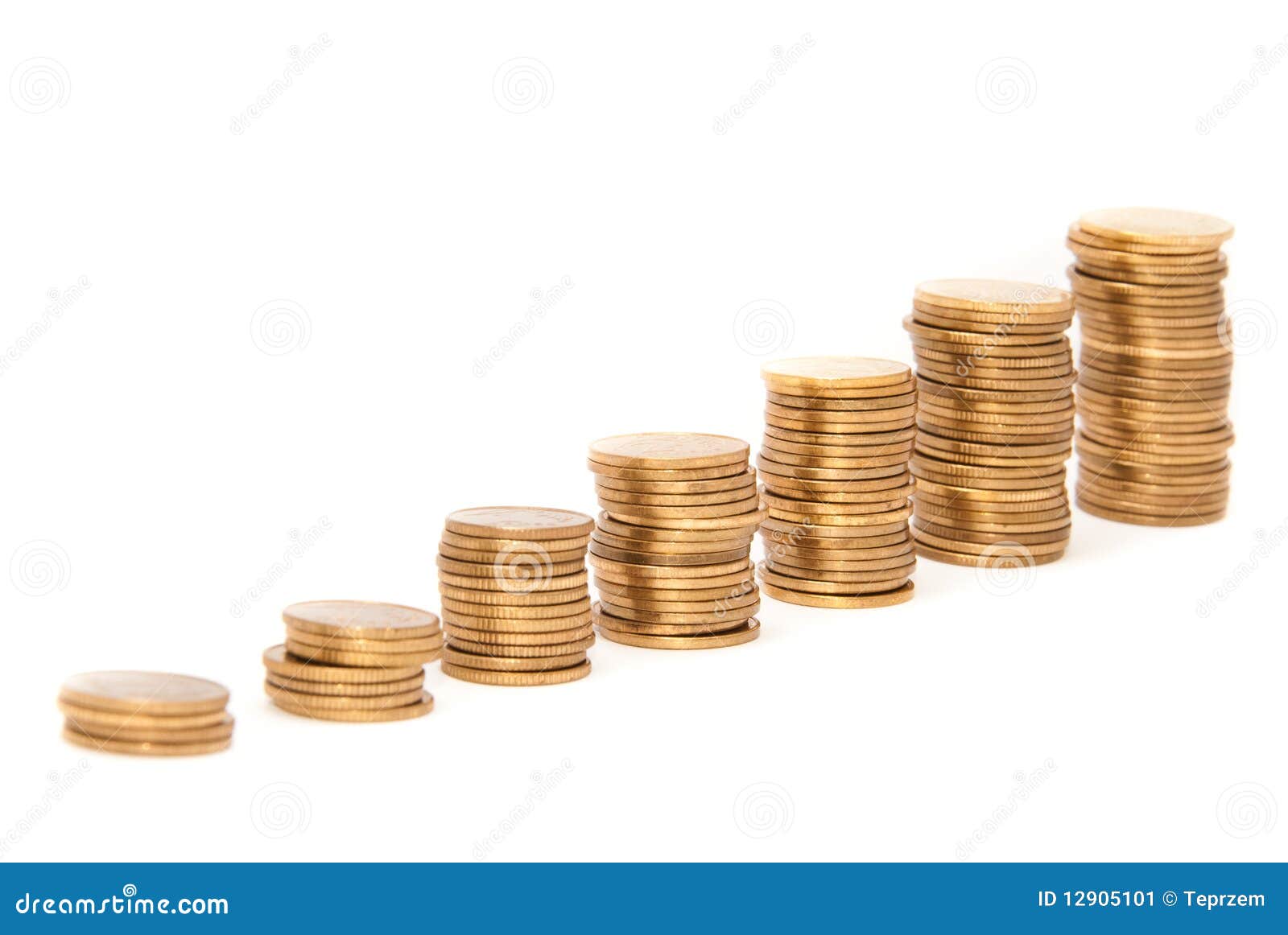 Coins graph stock image. Image of graph, finance, isolated - 12905101