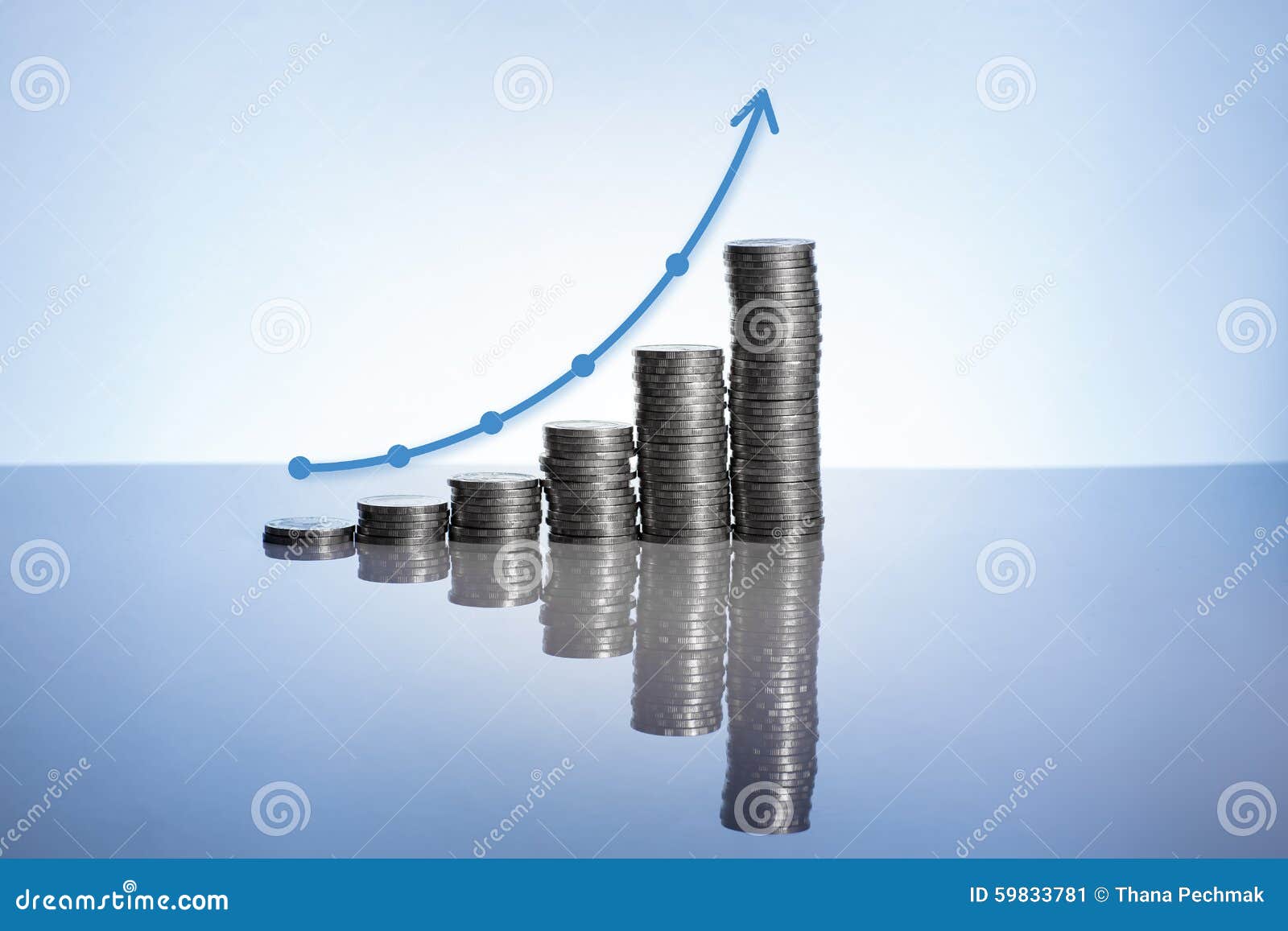 Coins Graph Stock Photo | CartoonDealer.com #51082596