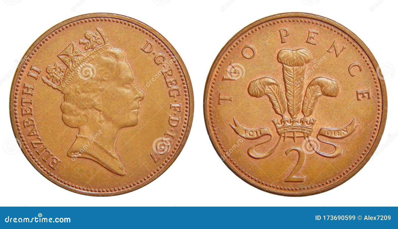 Coins of Great Britain Two Pence Editorial Stock Image - Image of ...