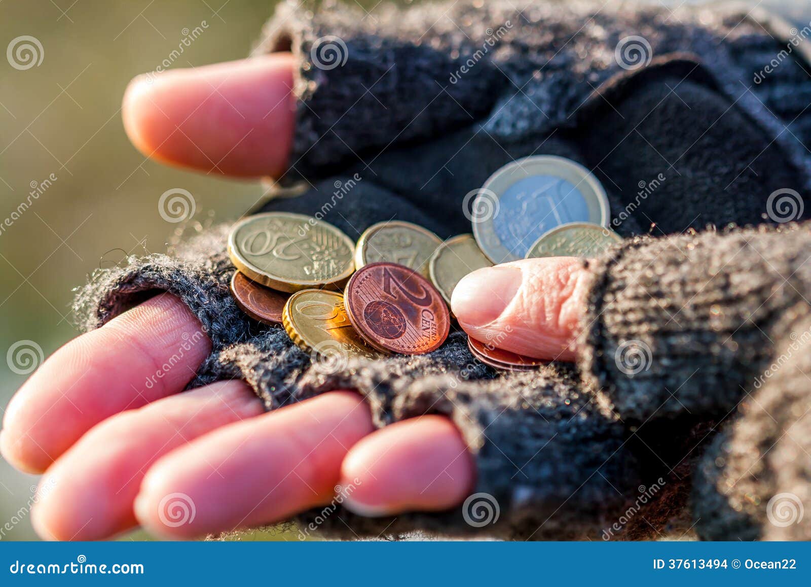 Coins in hand stock photo. Image of euro, deposit, capital - 37613494
