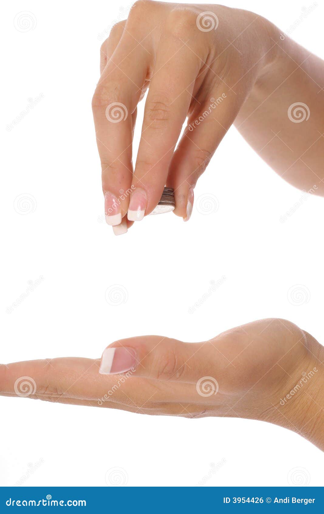 Coins in hand stock photo. Image of dollars, beautiful - 3954426