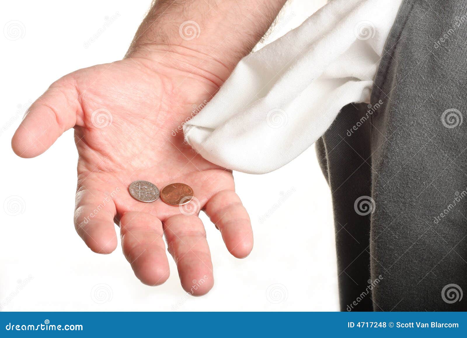 Coins in hand with pocket stock photo. Image of cash, money - 4717248