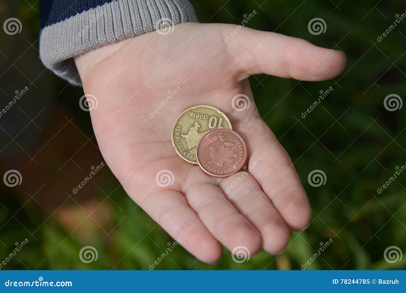 Coins in hand stock image. Image of financial, economy - 78244785