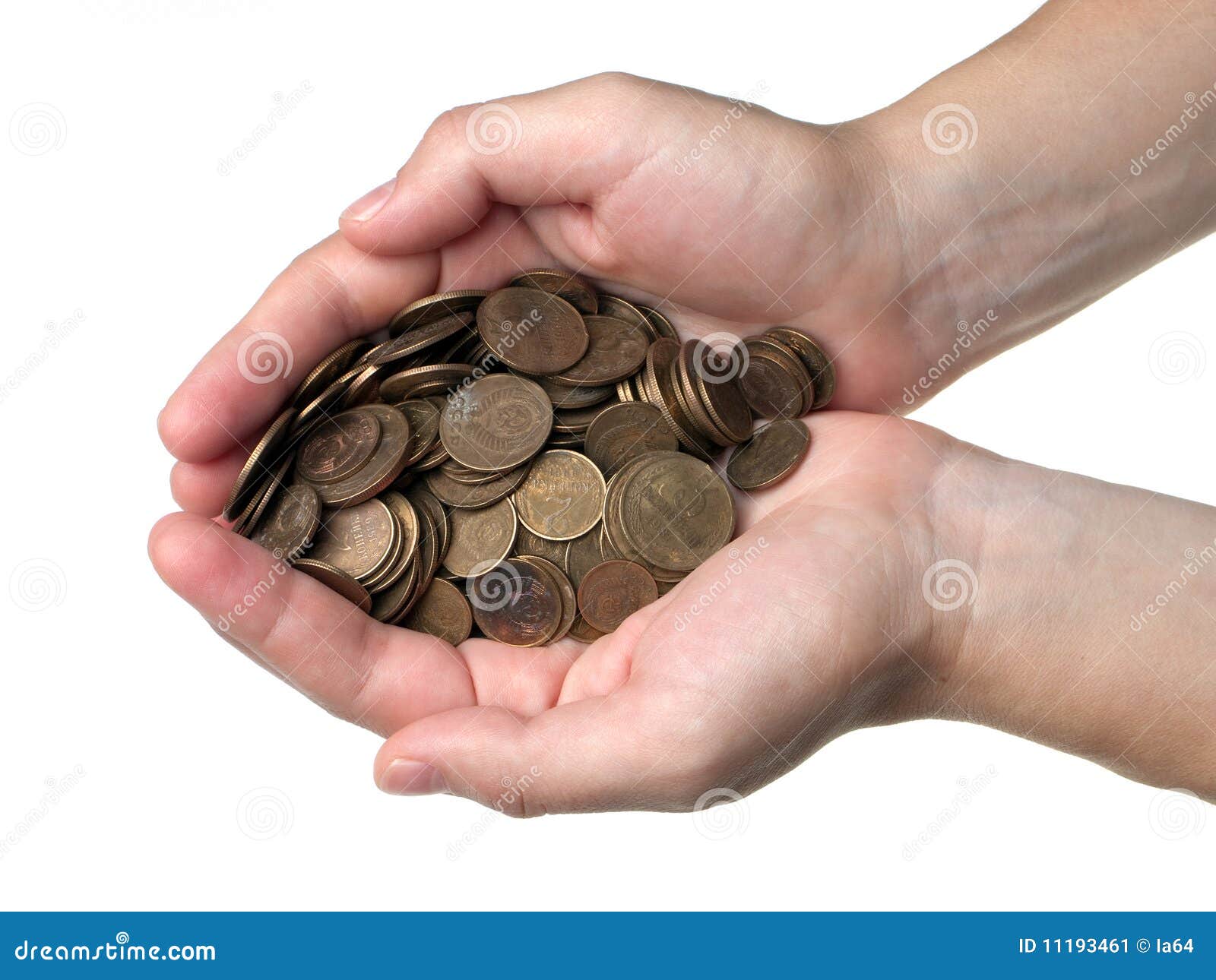 Coins in hands stock image. Image of currency, coin, metal - 11193461