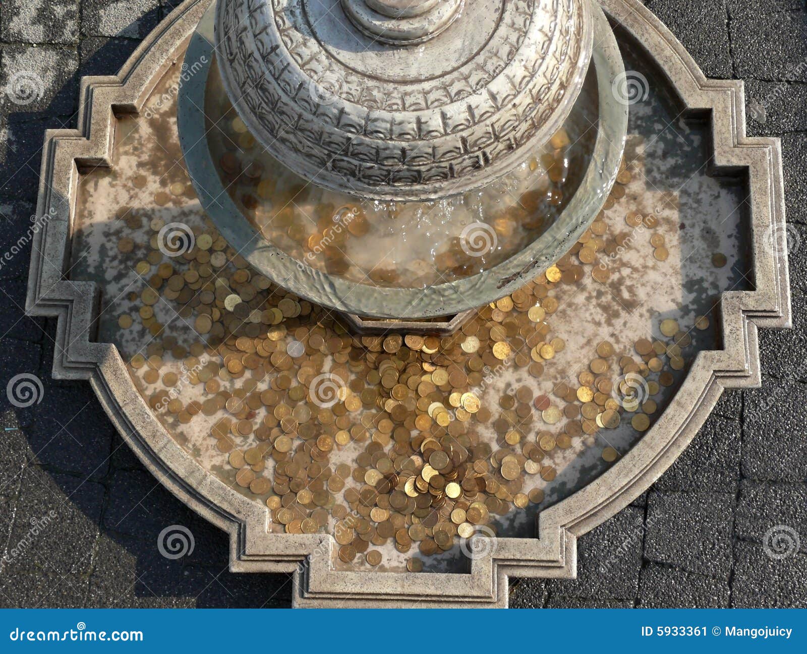 Coins in historic fountain stock image. Image of copper - 5933361
