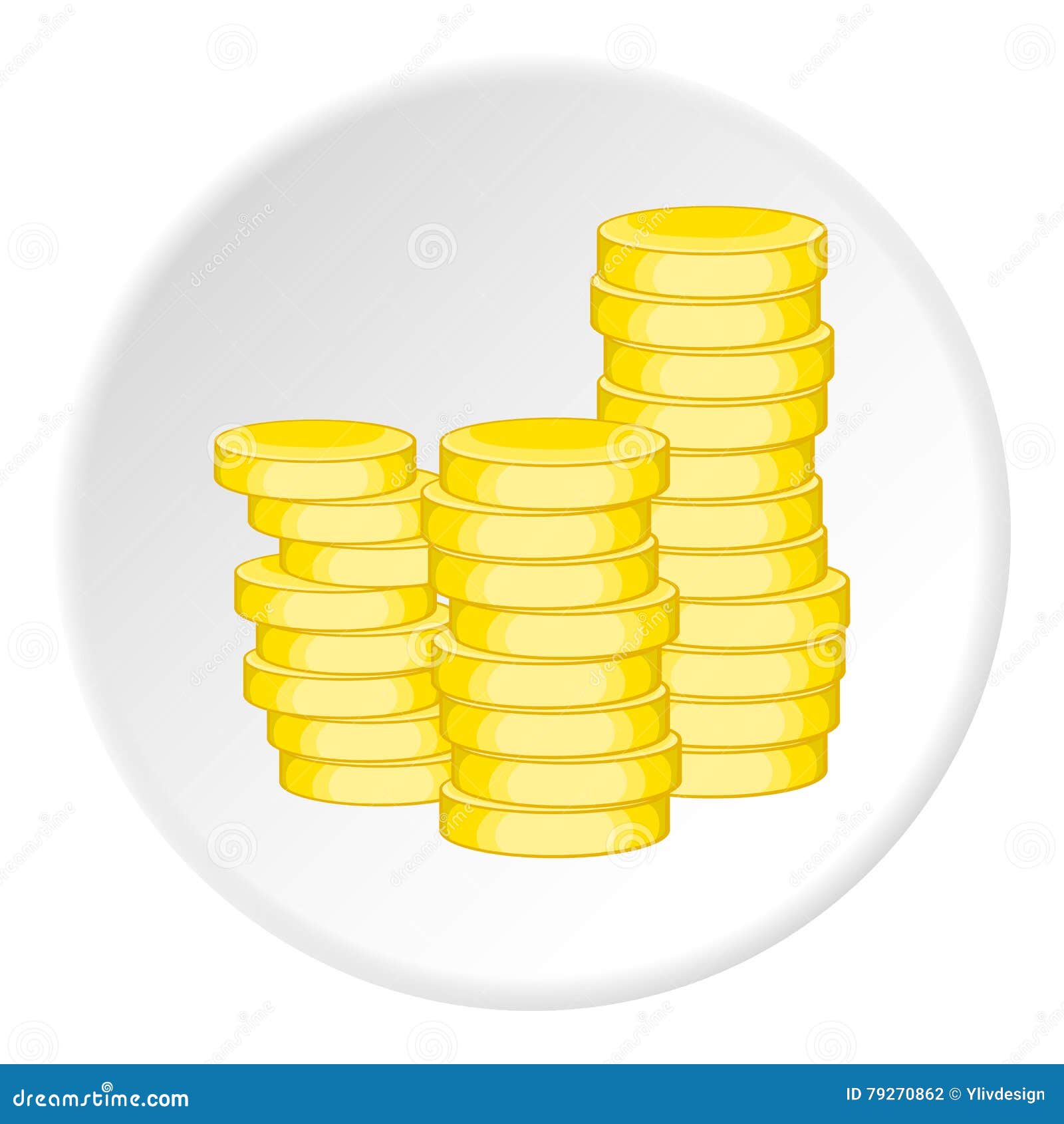 Coins icon, cartoon style stock vector. Illustration of icon - 79270862