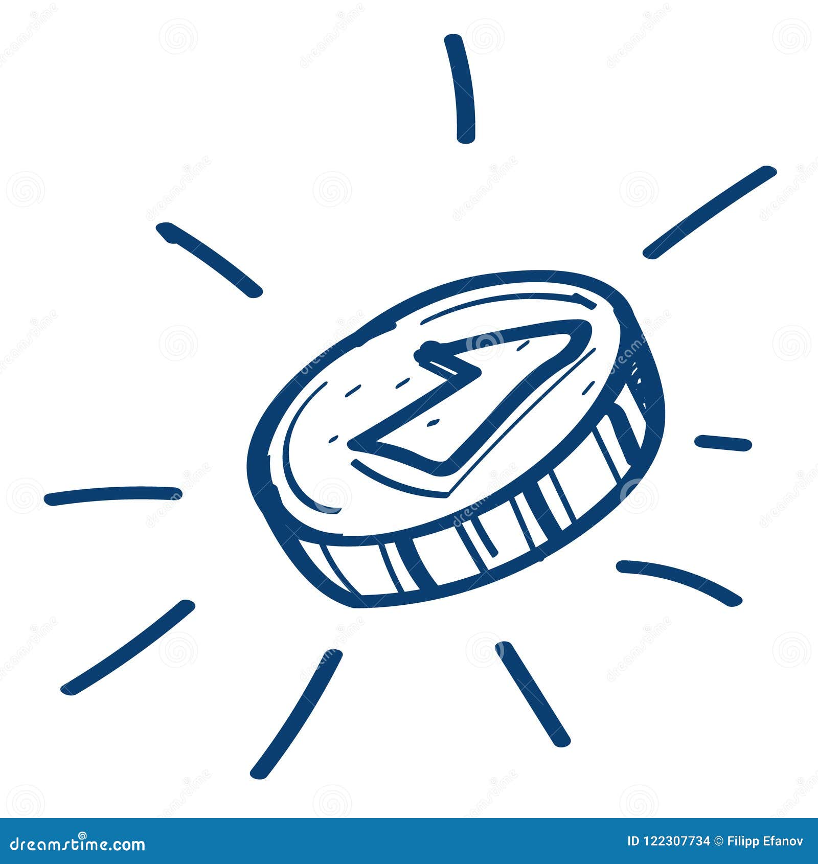 Coins Icon. Design Elements in Hand Drawn Style Stock Vector ...