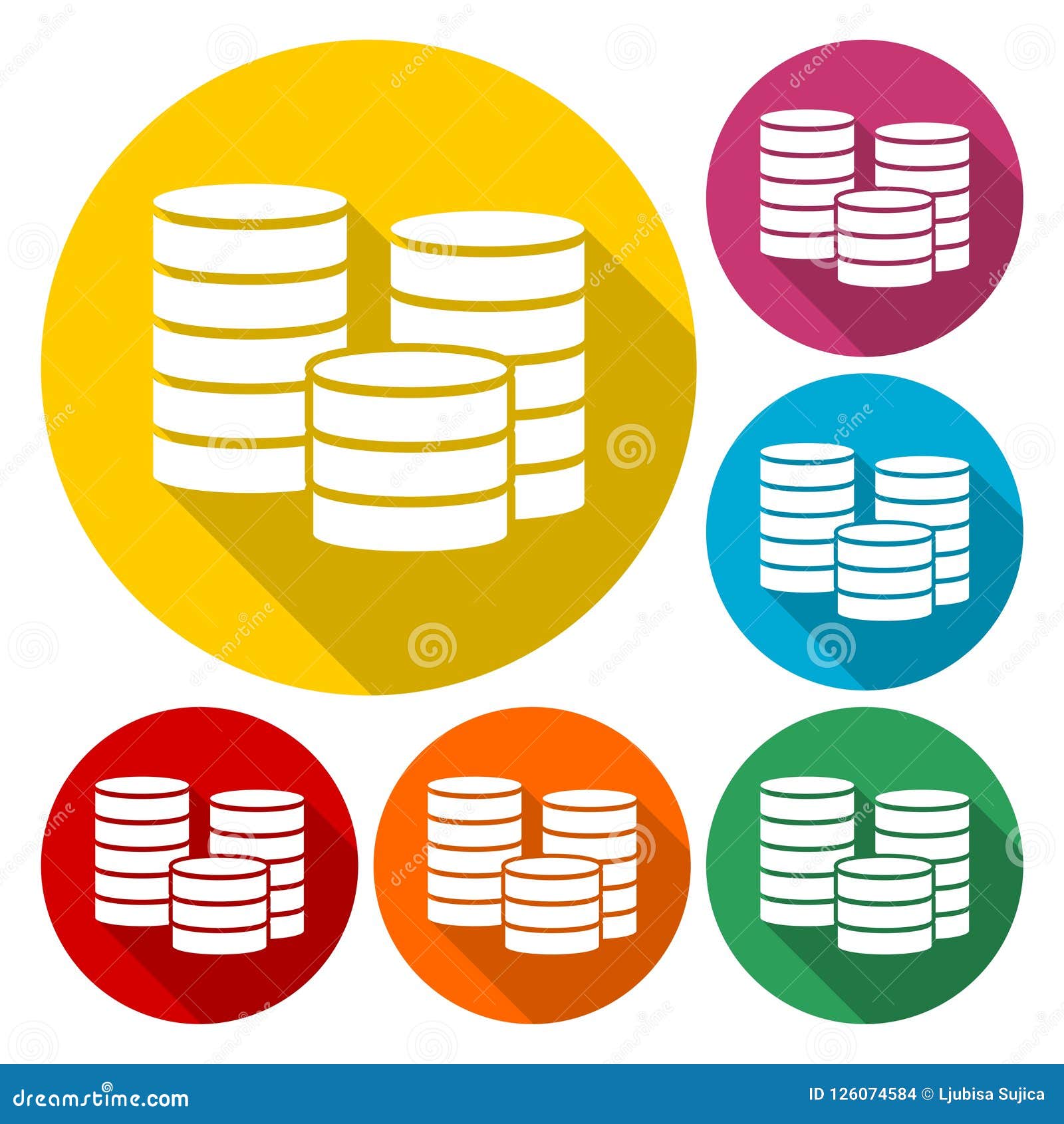 Coins Icon, Stack of Coins Icon Stock Vector - Illustration of luxury ...