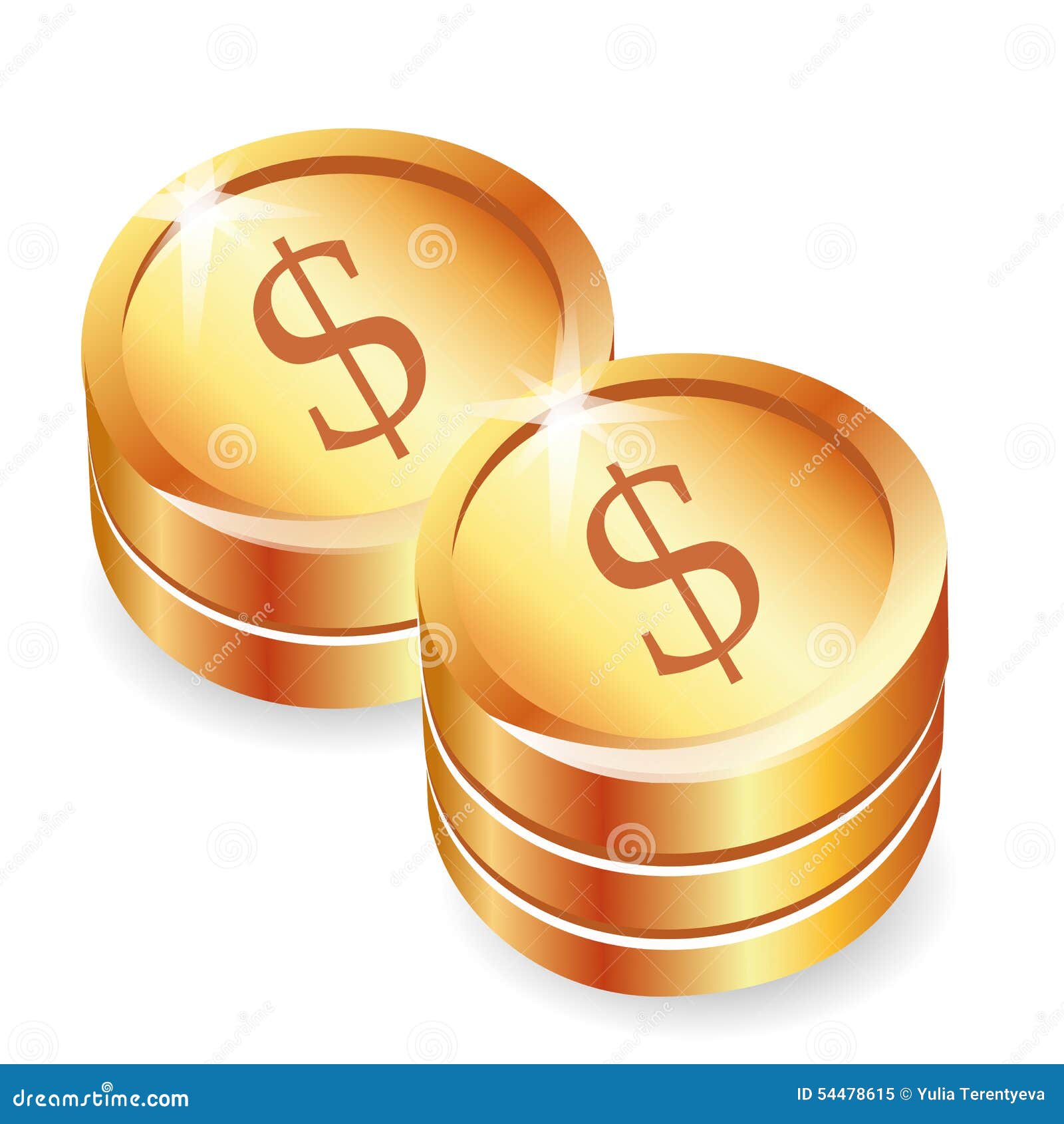 Coins icon stock illustration. Illustration of long, stack - 54478615