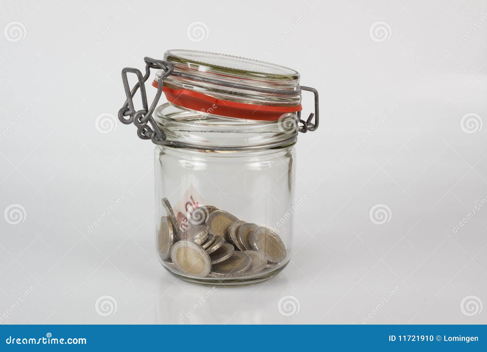Coins in a jar stock photo. Image of collection, currency - 11721910