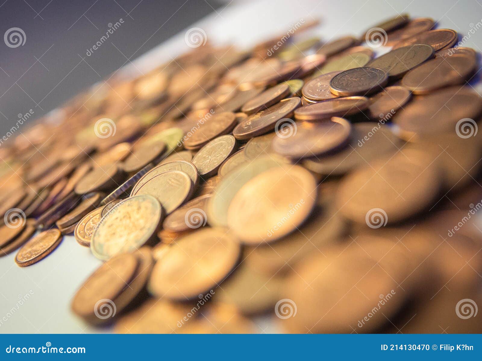 Coins lying around stock photo. Image of give, bench - 214130470